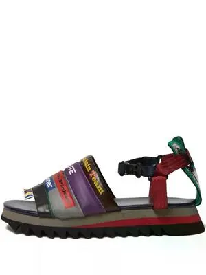 Kolor Patchwork-panelled Platform Sandals