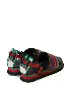 Kolor Patchwork-panelled Platform Sandals