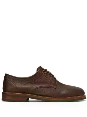 Brunello Cucinelli Lace-up Leather Derby Shoes - Brown