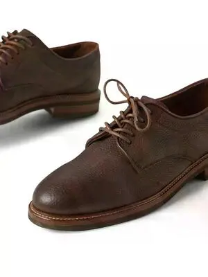Brunello Cucinelli Lace-up Leather Derby Shoes - Brown