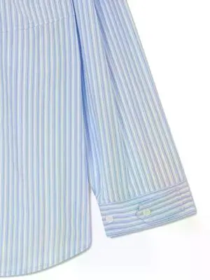 STUDIO TOMBOY Striped Single-pocket Shirt - Blue