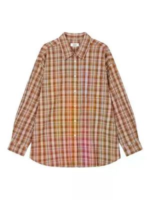 STUDIO TOMBOY Checked Button-up Shirt - Orange