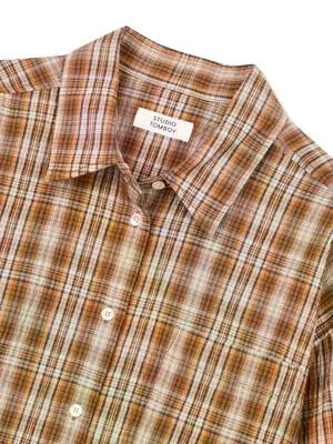 STUDIO TOMBOY Checked Button-up Shirt - Orange