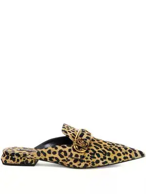 Roberto Cavalli Leopard-print Pointed-toe Flat Pumps