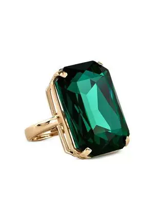 KENNETH JAY LANE Octagon-shaped Adjustable Ring - Green