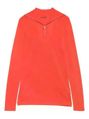 JIL SANDER High-neck Zip-front Sweatshirt