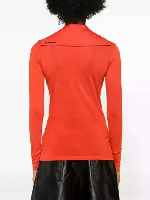 JIL SANDER High-neck Zip-front Sweatshirt