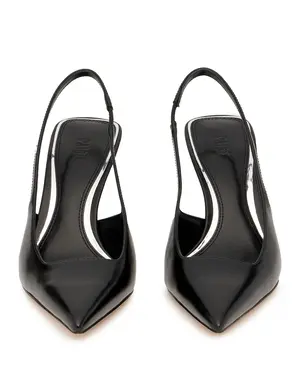 Paige Sienna Leather Slingback Pumps
