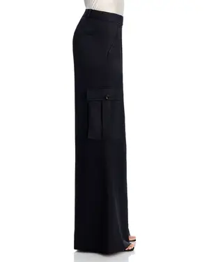 TOCCIN Maia Silky Satin Cargo Pants