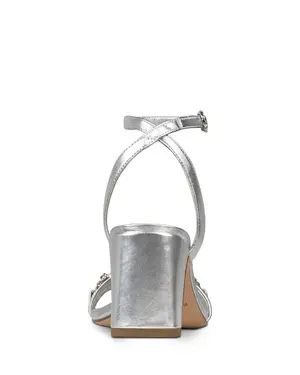 DONALD PLINER Doyenne Ankle Strap Sandals - Silver