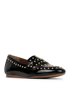 DONALD PLINER Glimmer Leather Loafers - Black