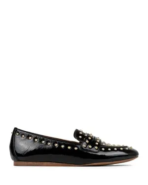 DONALD PLINER Glimmer Leather Loafers - Black