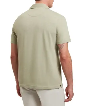 Ted Baker London Anito Short Sleeve Open Neck Polo - Khaki
