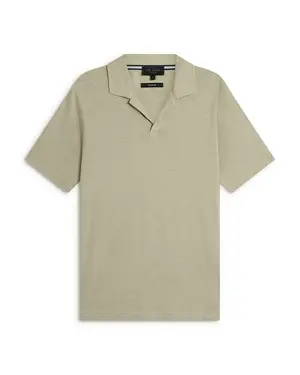 Ted Baker London Anito Short Sleeve Open Neck Polo - Khaki