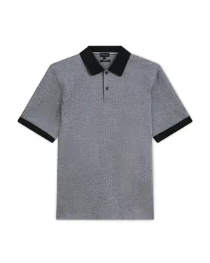 Ted Baker London Auguso Short Sleeve Regular Tonal Jacquard Polo