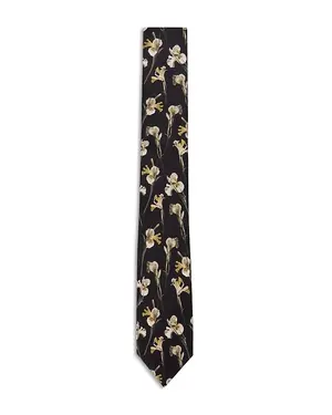 Ted Baker London Orchid Print Silk Classic Tie