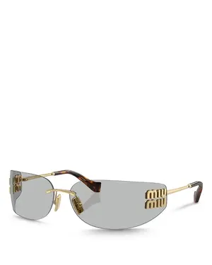 Miu Miu Rectangle Sunglasses - Gold