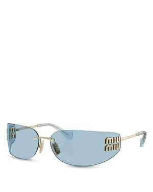 Miu Miu Rectangle Sunglasses - Pale Gold