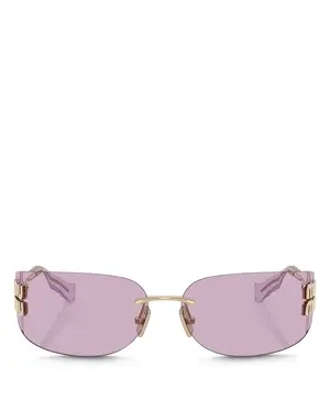 Miu Miu Rectangle Sunglasses - Pink
