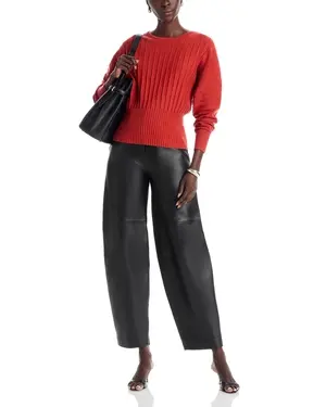 T Tahari Dolman Sleeve Ribbed Sweater - Canyon Rock