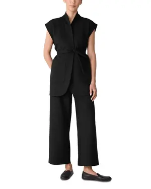 Eileen Fisher High Neck Belted Vest