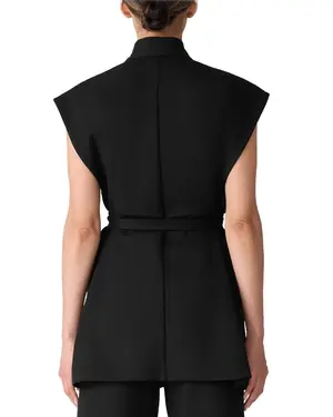 Eileen Fisher High Neck Belted Vest