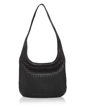 Bottega Veneta Intrecciato Leather Crossbody Bag Nero