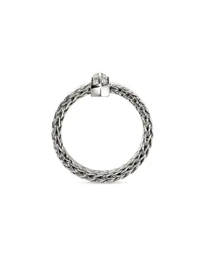 John Hardy Icon Diamond Weave Ring - Silver