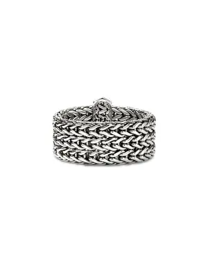 John Hardy Icon Diamond Weave Ring - Silver