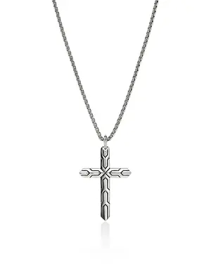 John Hardy Sterling Icon 50 Cross Pendant Necklace - Silver
