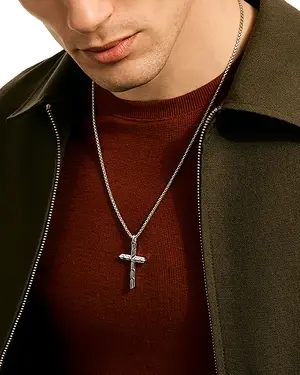 John Hardy Sterling Icon 50 Cross Pendant Necklace