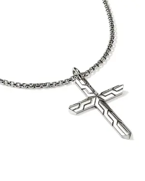 John Hardy Sterling Icon 50 Cross Pendant Necklace