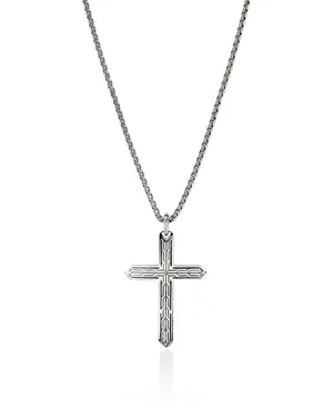 John Hardy Sterling Icon 50 Cross Pendant Necklace