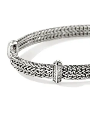 John Hardy Sterling Icon Link Bracelet With Diamonds - Silver