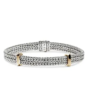 John Hardy Sterling And 14k Yellow Gold Icon Link Bracelet - Silver