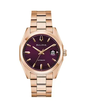 Bulova Classic Surveyor Watch, 39mm - Purple/rose Gold