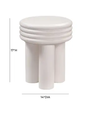 TOV FURNITURE Delta Concrete Side Table