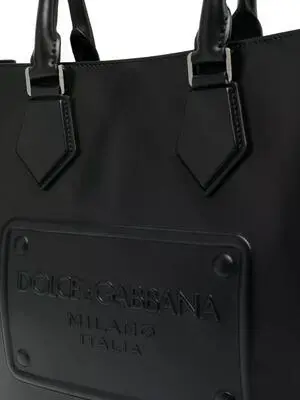 Dolce & Gabbana Logo-embossed Leather Tote Bag
