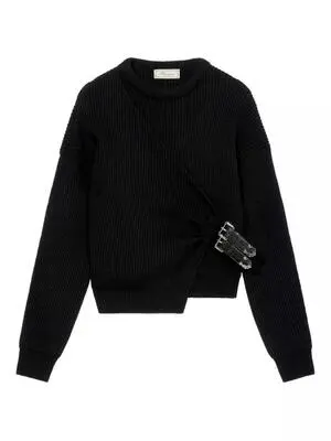 Blumarine Ribbed Buckle-fastening Sweater