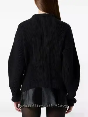 Blumarine Ribbed Buckle-fastening Sweater