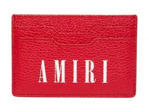 Amiri Large Logo Card Holder - Red