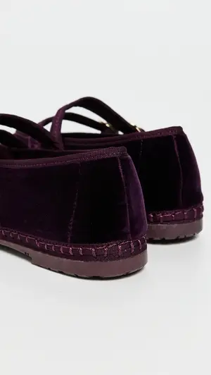 FLABELUS Claire Velvet Mary Jane Flats