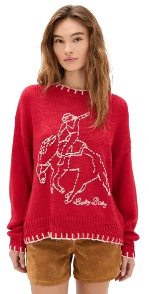 BAILEY ROSE Embroidered Pullover Sweater