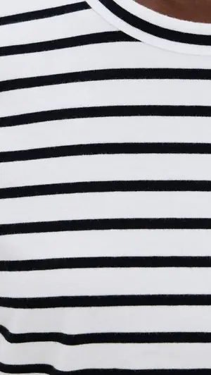 Madewell Stripe Crewneck T-shirt - B&w Stripe