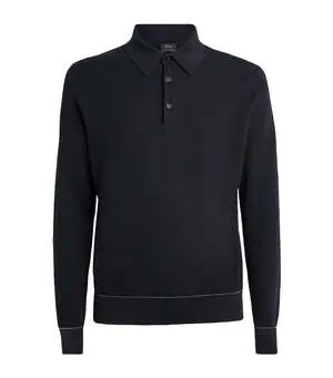 Brioni Cotton Contrast-stitch Polo Shirt