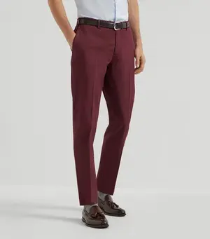 Brunello Cucinelli Stretch-cotton Tailored Trousers