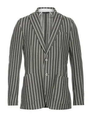 TOMBOLINI Jacquard Striped Single-breasted Blazer