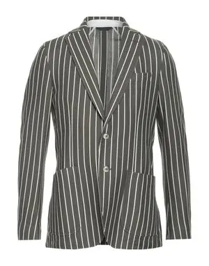 TOMBOLINI Jacquard Striped Single-breasted Blazer