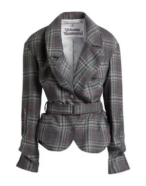 VIVIENNE WESTWOOD Glen Plaid Virgin Wool Blazer