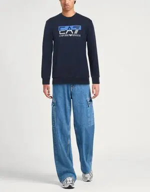 EA7 Cotton-blend Fleece Sweatshirt - Navy